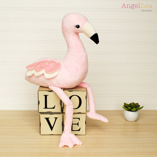 Flamingo Soft Toy PDF Sewing Pattern – Angel Lea Designs