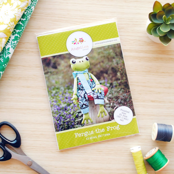 Fergus the Frog Sewing Pattern - HARD COPY – Angel Lea Designs